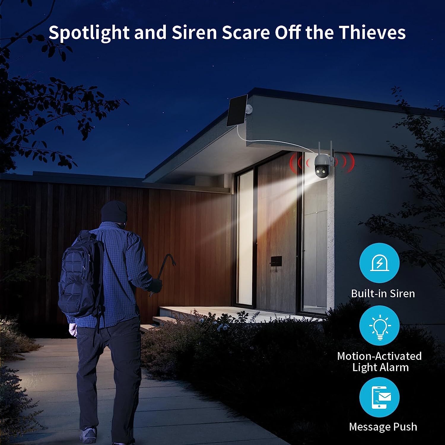 XVIM Wireless Security Camera System 4MP WiFi Solar Camera Outdoor ...