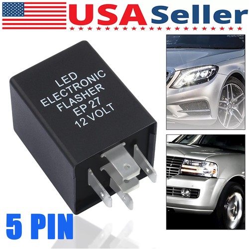 5-Pin LED Flasher Relay Fits for EP27 FL27 LED Turn Signal Lamps Hyper ...