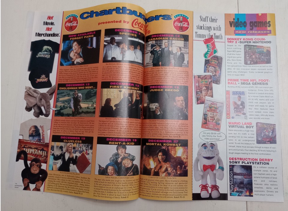 BLOCKBUSTER Video News & Previews Newsletter/Flyer~December 1995 | eBay