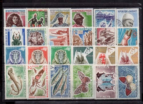 U384 French colonies / Tchad-Madagascar-Mali-Congo-Haute Volta-Dahomey ...