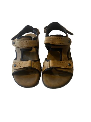 SAS Maverick Sandals Men Size 8 W Brown Leather Sport Strap Cushioned ...