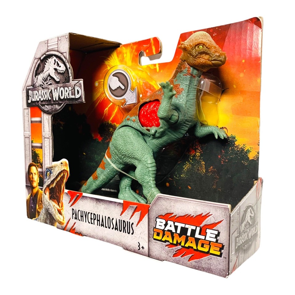 Jurassic World Battle Damage Pachycephalosaurus Pachy Dinosaur Boys Toy ...