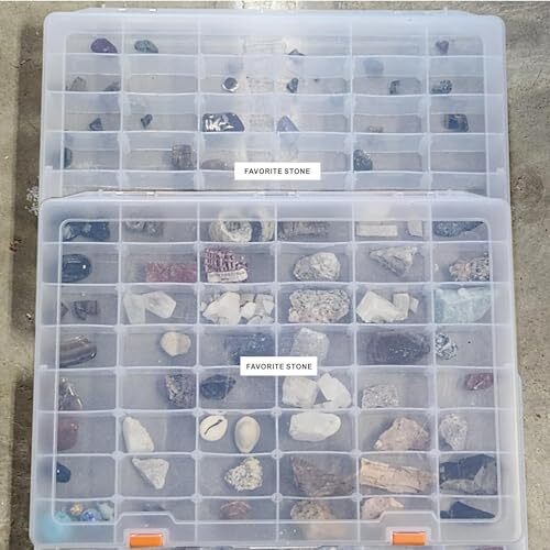 Large 48-Grid Transparent Plastic Organizer Box with Dividers ...