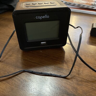 Black Capello Brand Digital Alarm Clock with USB Charger Port | eBay