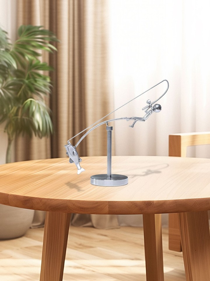 The Fisherman Balancing Sculpture – Handcrafted Art for Unique Home ...