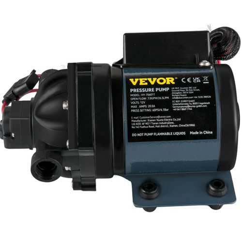 7 GPM Washdown Deck Pump Kit 12V Water Pump 60 PSI 10FT Self Priming ...