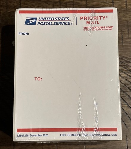 USPS Priority Mail Label 228 Slaps Lot of 250 US Postal Stickers New ...
