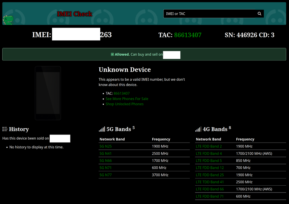 T-Mobile TMO-G4AR Home Internet 5G Modem Gateway IMEI Clean (5G SA ...