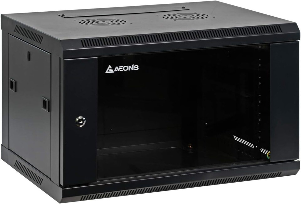 AEONS 6U Professional Wall Mount Network Server Cabinet Enclosure 19 ...