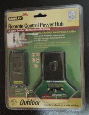 Stanley Remote Control Power Hub - 3 Grounded Outlet Outdoor Wireless ...