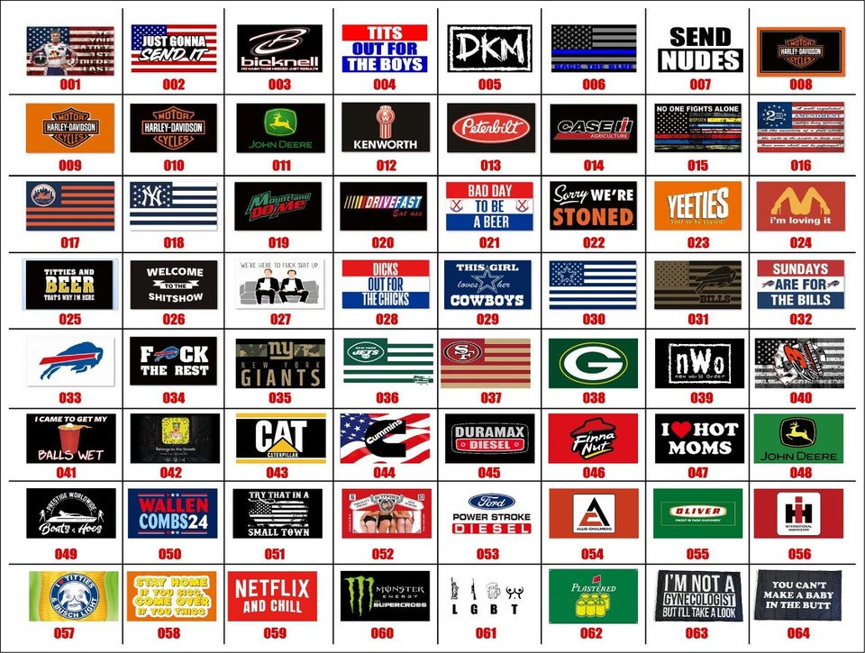 3x5Ft Flags Pick Your # For Garage College Dorm Room Frat Man cave Wall ...