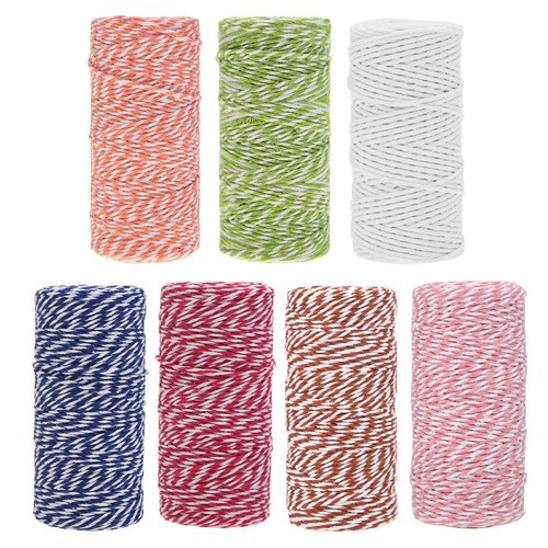 1 Roll Rustic 100 Meters 2Ply Cotton Twine Rope for DIY Weaving ...