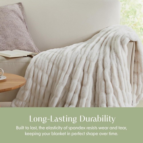 New- Micro Plush Throw Blanket for Couch | Fluffy Thick Faux Fur | eBay