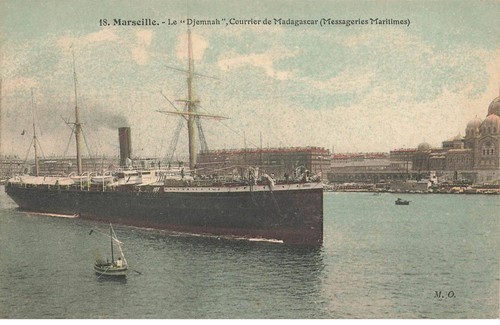 13 Marseille #MK42432 The Djemnah Mail from Madagascar Messageries ...