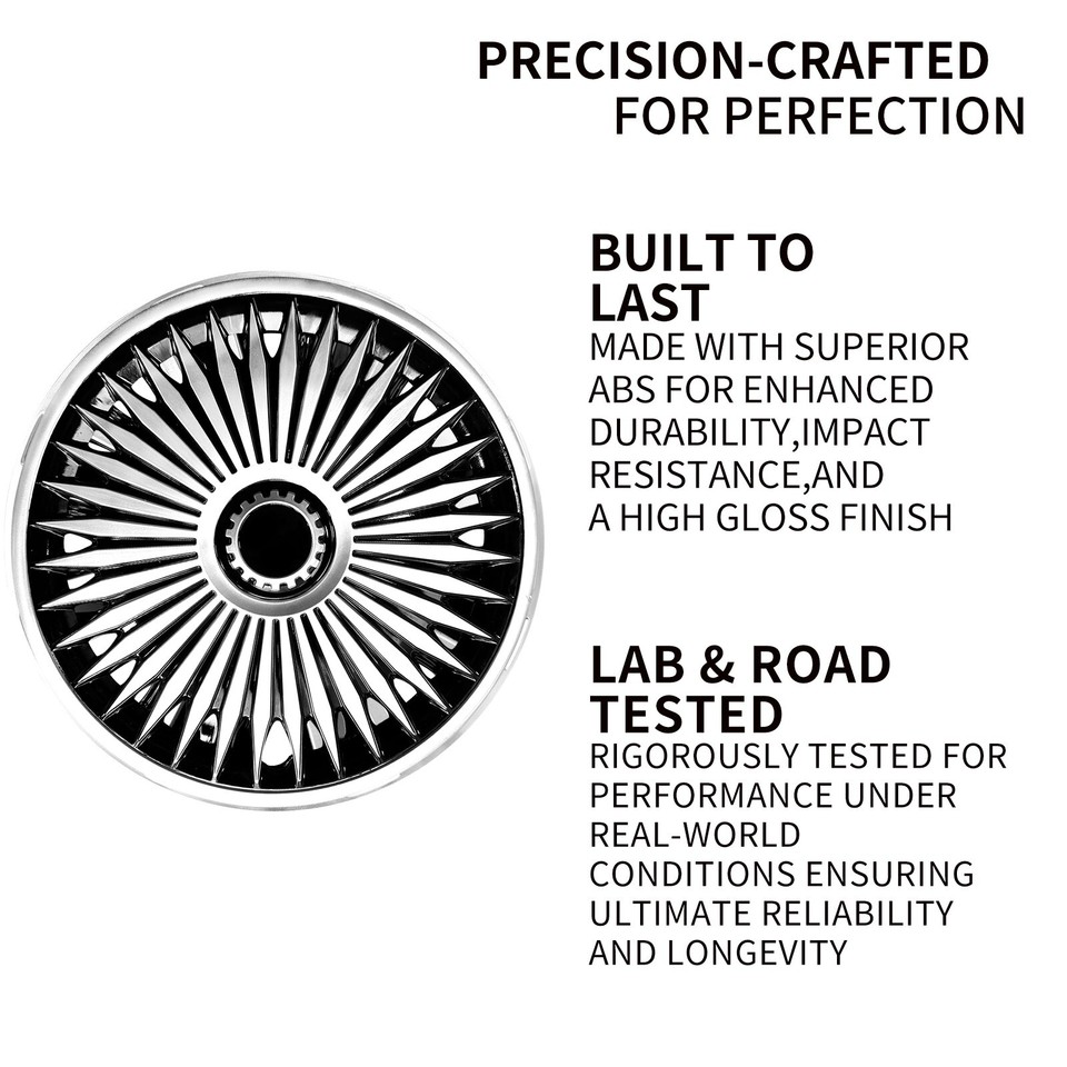 17 inch Wheel Cover Set of 4 Rim Cover for Iron Rim Wheel Hub Blade ...