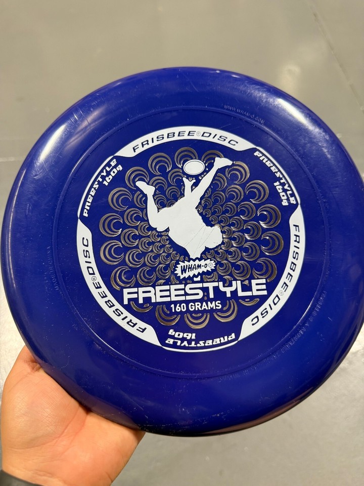 Wham-O Freestyle Frisbee, Color Blue With Silver Foil | eBay