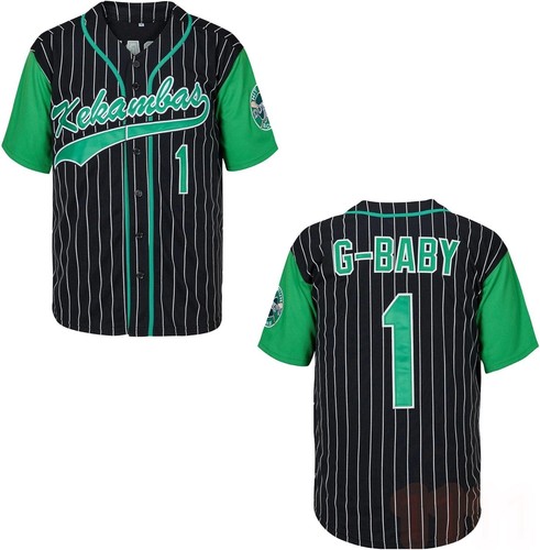 Men's #1 G-Baby Baseball Jersey Jarius Evans Hardball Movie Baseball ...