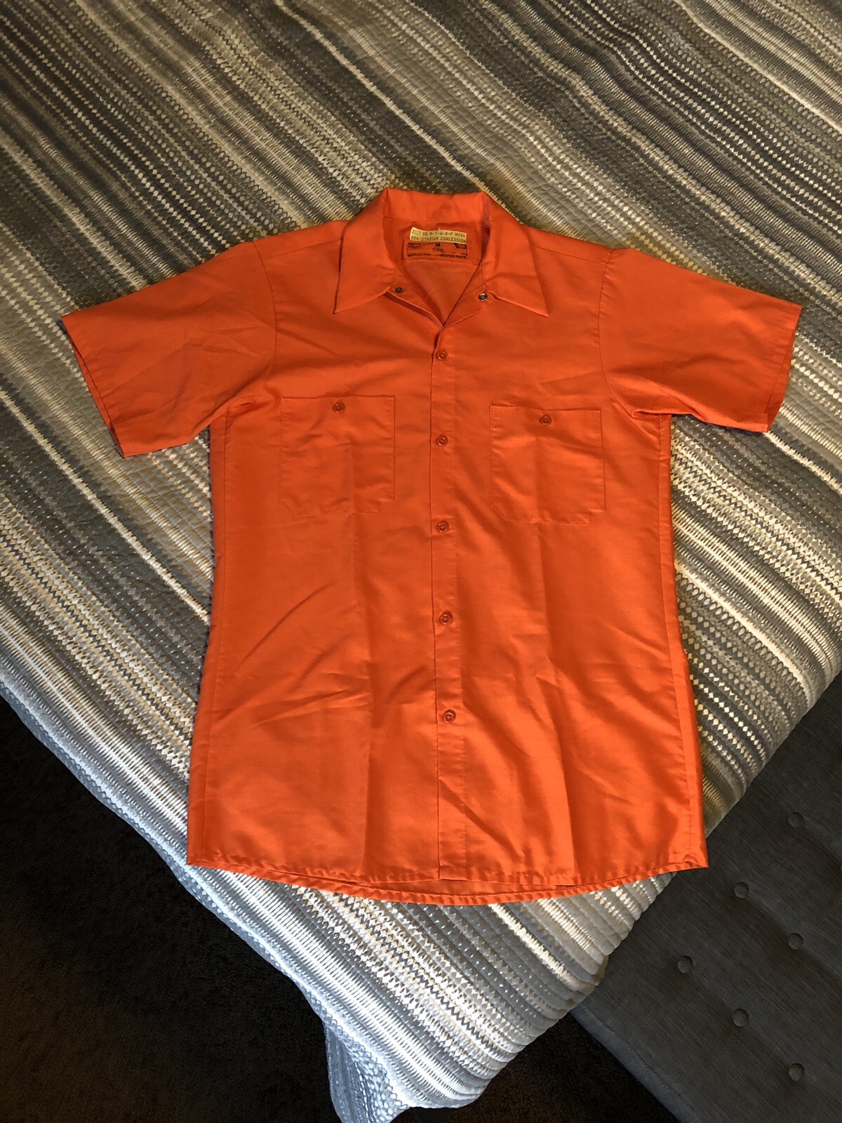 Engineered Work Garments Medium Orange Shirt | eBay