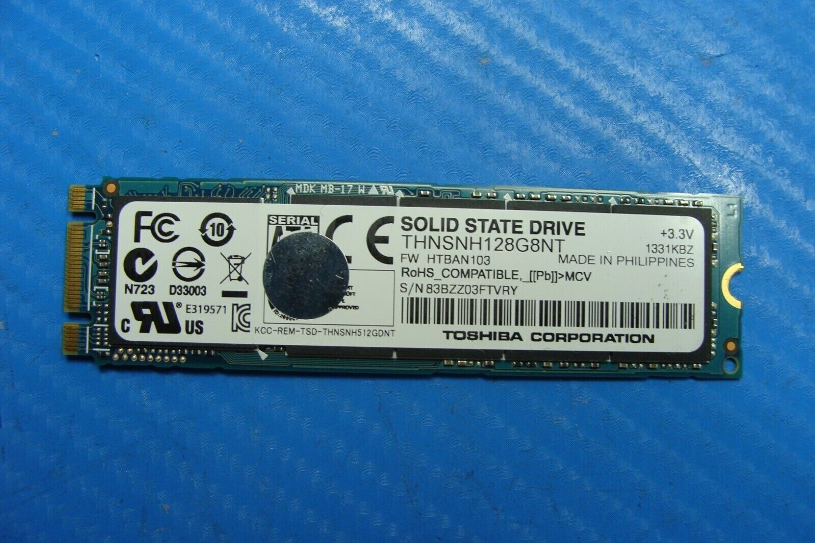 Samsung NP940X3G Toshiba 128Gb Sata M.2 Ssd Solid State Drive ...