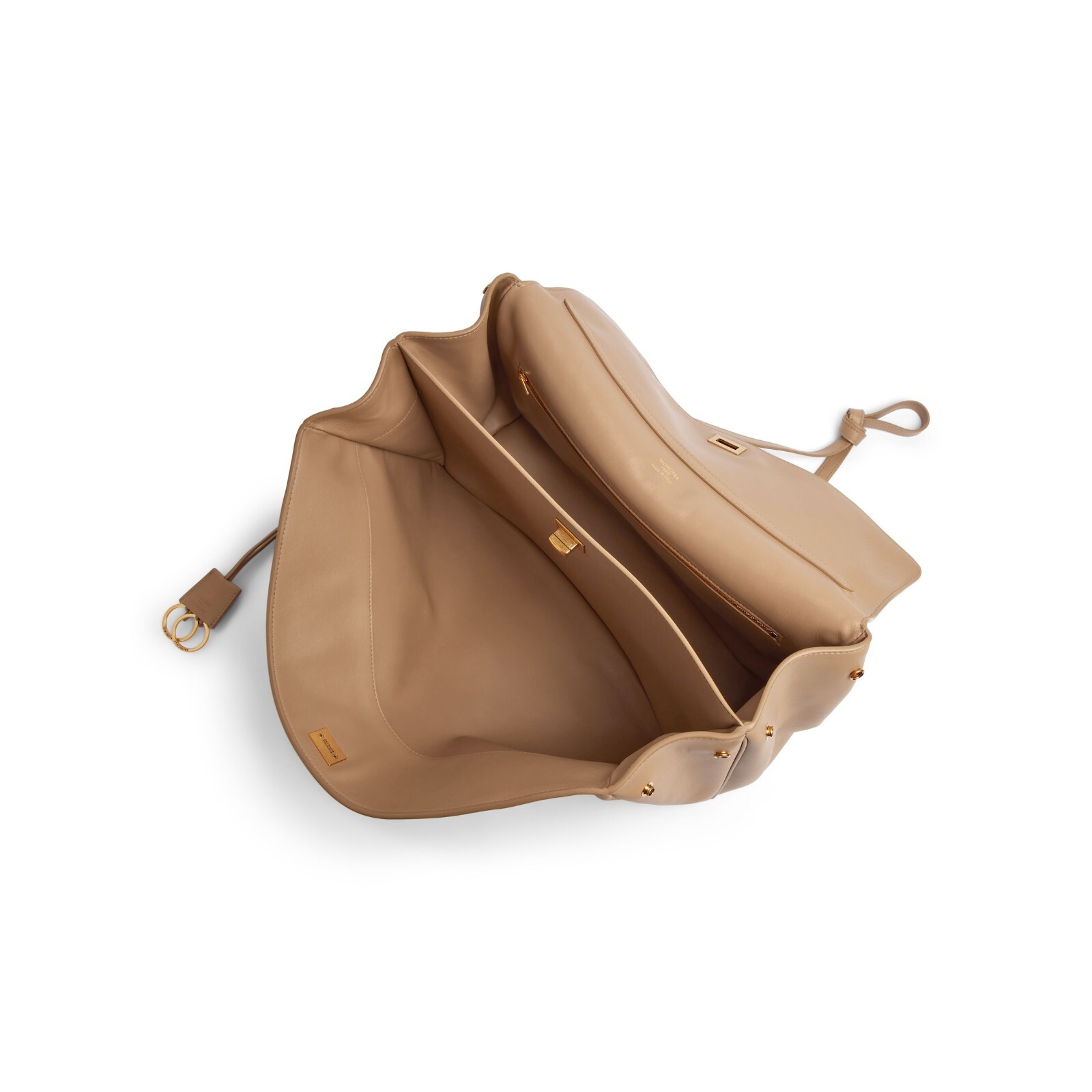 BALENCIAGA Rodeo Large $5450 Latte Smooth Leather Handbag New And ...