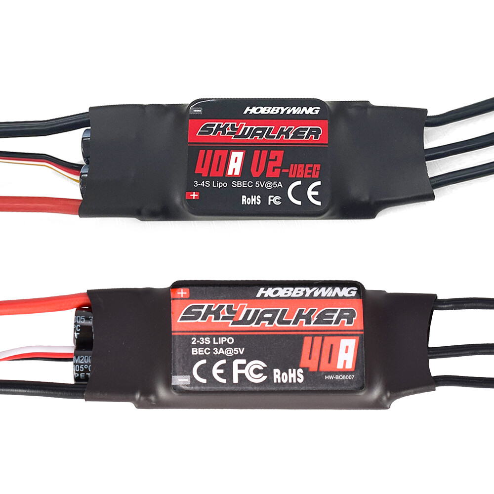 HobbyWing Skywalker 40A V2 Brushless ESC 2-4S For RC Airplanes ...