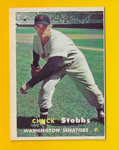 66186 1957 Topps #101 Chuck Stobbs SENATORS NM But O/C | eBay