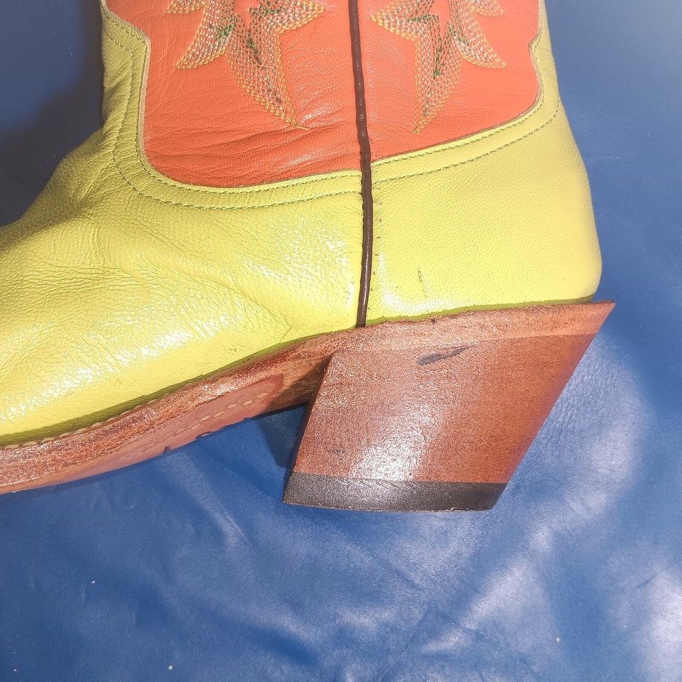 Womens cowboy boots Anderson Bean, Lime Green, Tangerine emb size:6 ...