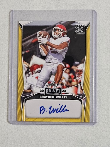 2023 Leaf Draft Autographed Rookie Card Brayden Willis 49ERS | eBay