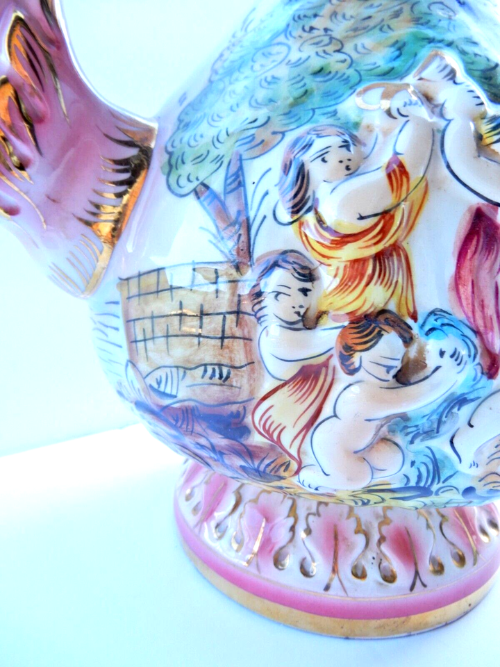Majestical Vintage Capodimonte Italian marked porcelain Ewer. | eBay