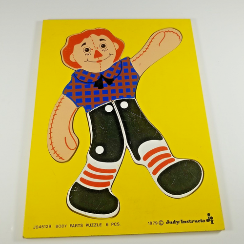 Judy Instructo Body Parts Wooden Board Puzzle 6 Piece Vintage Children ...