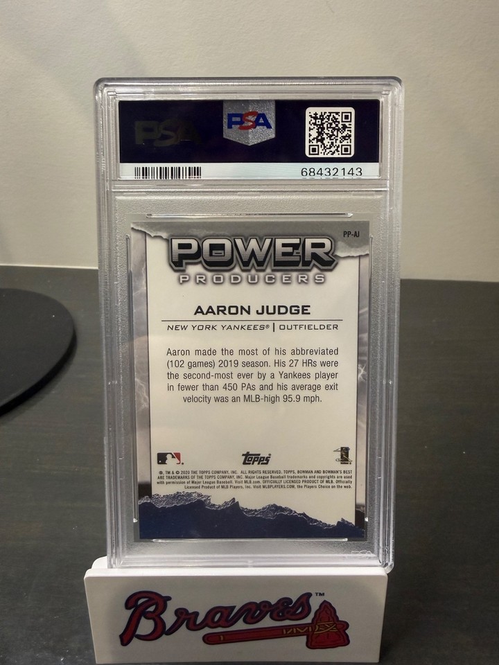 2020 Bowman's Best Aaron Judge Power Producers #PP-AJ PSA 10 Gem Mint ...