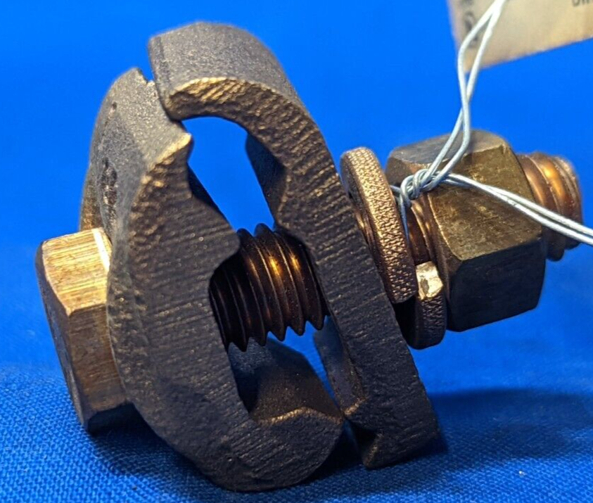 BURNDY GROUND CONNECTOR BAR SIZE 1/4" THICK 2/0 240 LBS IN CAT NO GB261 ...