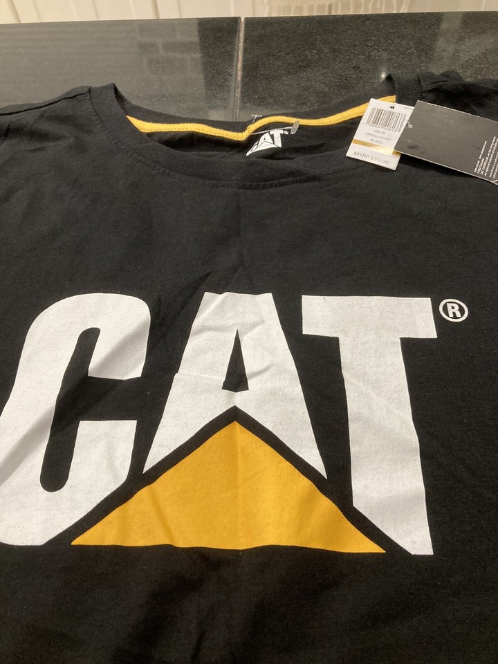 MENS Caterpillar CAT EXCAVATORS SHORT Sleeve Shirt 4XL/4TG BLACK NWT | eBay