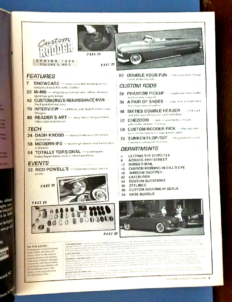 CUSTOM RODDER MAGAZINE -- SPRING 1992 HOT RODS | eBay