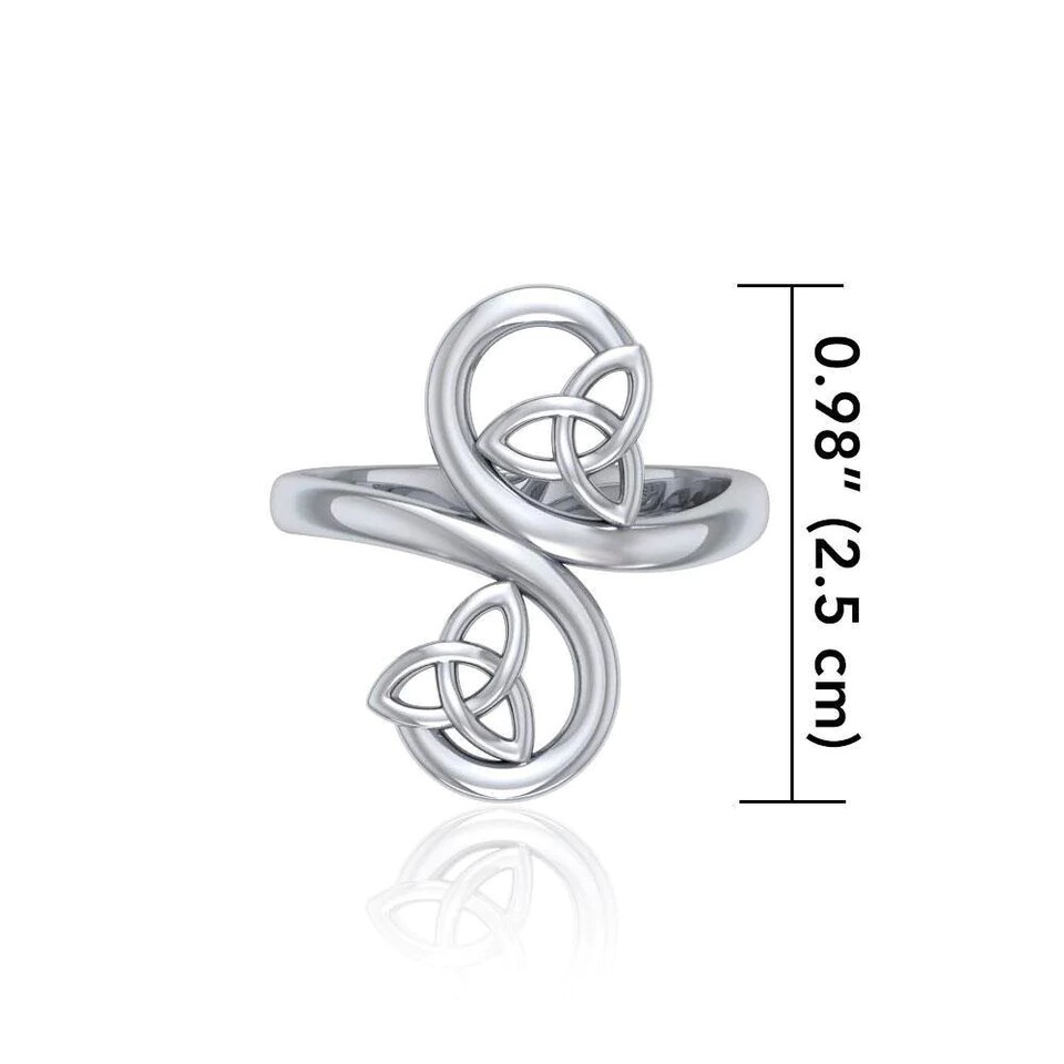 Double Trinity Spiral 925 Sterling Silver Ring Fine Celtic Heritage Jewelry | eBay
