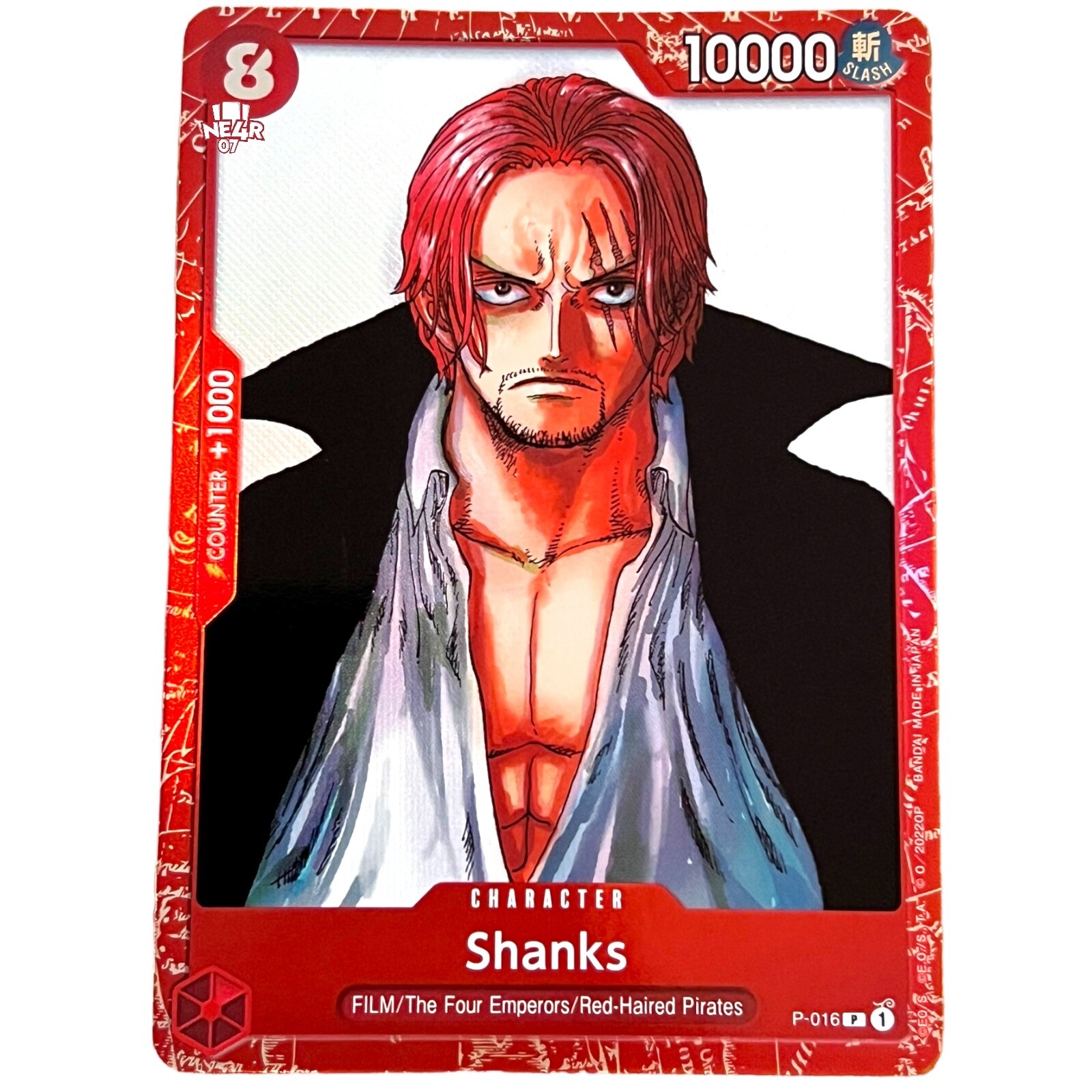 One Piece Card Shanks P-016 Character P Foil Promo Film Red Edition | eBay