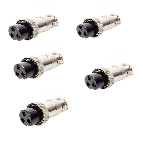 5 PCS 3 PIN FEMALE METAL MIKE MICROPHONE CONNECTOR PLUG | eBay
