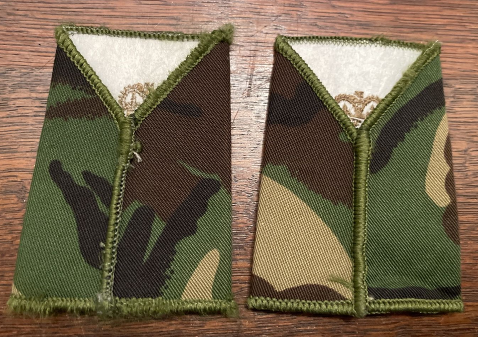 Genuine British Army AGC SPS DPM SSgt Staff Sergeant rank slide Cbt 95 ...