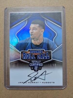 Jamal Murray 2016-17 Totally Certified Rookie Roll Call Auto On Card RC ...