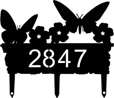 Butterfly Address Plaque Yard Sign - Made in USA | eBay