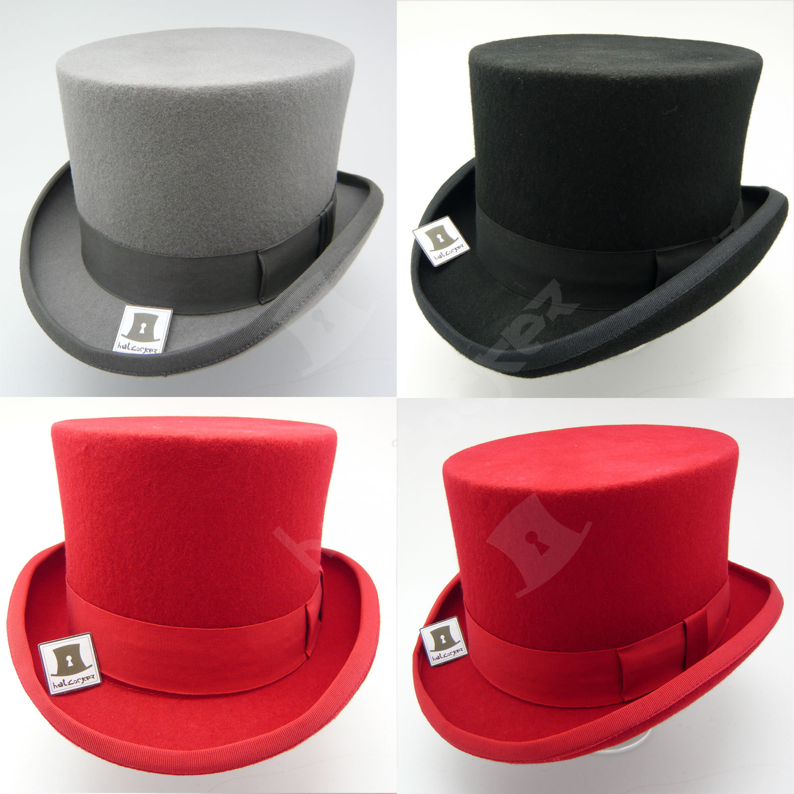 RETRO Wool Felt Men Top Hat Gentlemen Tuxedo Topper Victorian | Black ...
