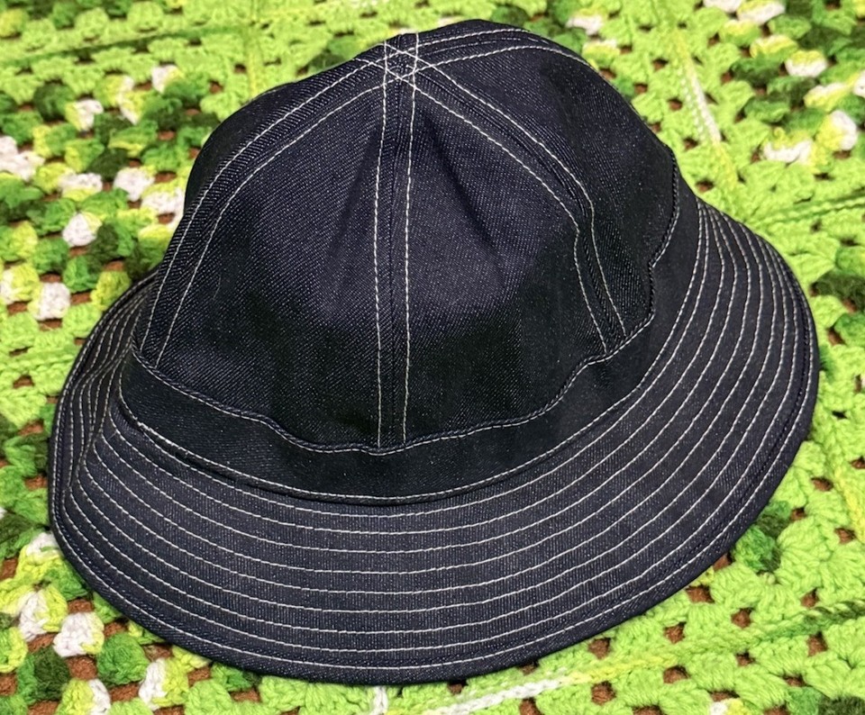Wallace & Barnes J. Crew Daisy Mae denim Hat Retro Grunge Western Boho ...