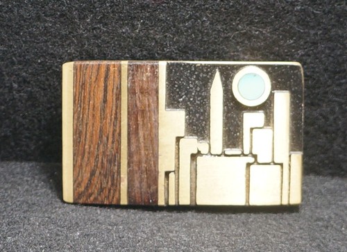 WA07164 VINTAGE 1980s KENNETH REID **MOONLIT CITY SKYLINE** ARTWORK ...