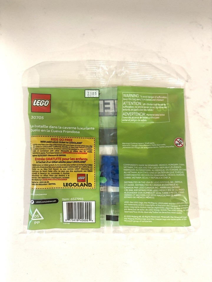 LEGO Minecraft The Lush Cave Fight Building Set Alex & Skeleton | eBay