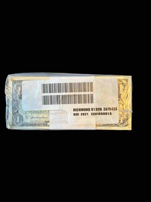 1 BEP Brick Of $1 Bills (1000 ONE DOLLAR BILLS - 2021 Richmond (Radar ...