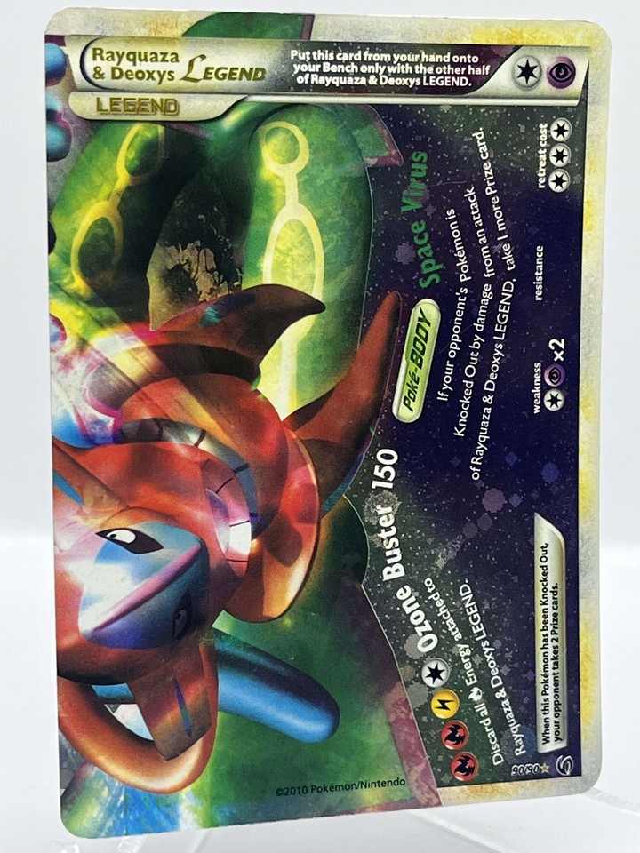 Rayquaza Deoxys Legend (Bot) 90/90 HGSS Undaunted Holo Vintage Pokemon ...