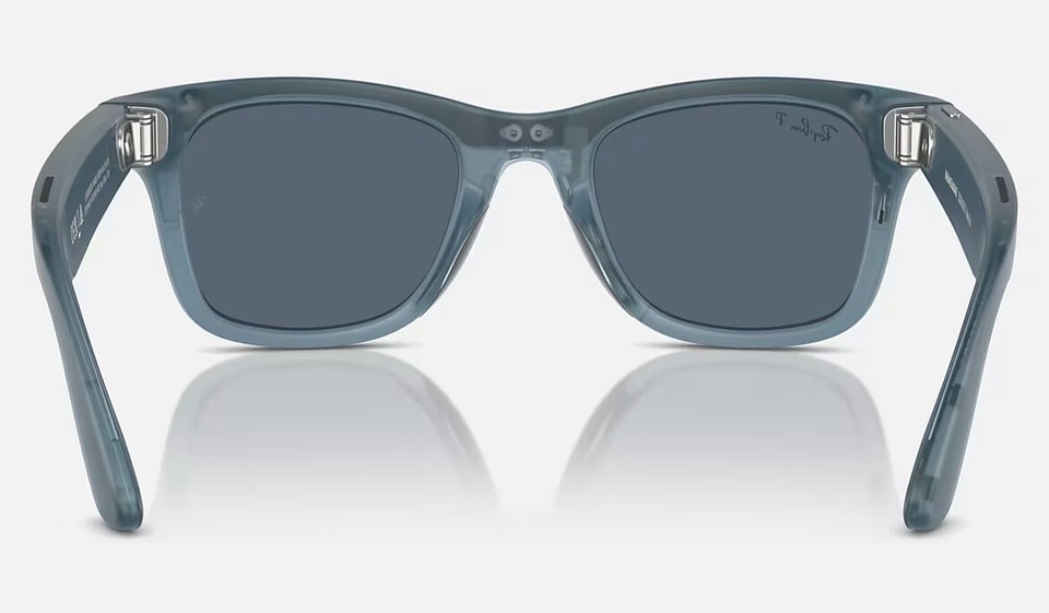 RAY-BAN Meta Wayfarer RW4008 Smart Sunglasses Jeans Blue/ Blue Plrz ...