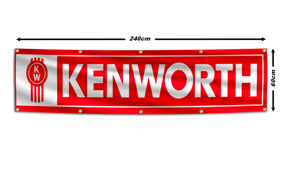 Kenworth Banner Flag 2X8 Ft Trucks Sign Garage Shop Wall Decoration ...