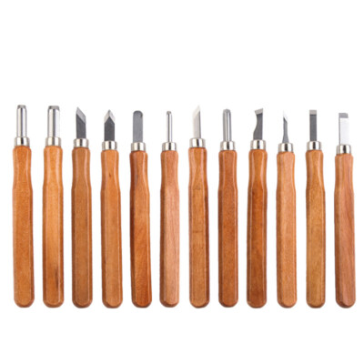 12Pcs Wood Carving Hand Chisel Tool Set Professional Woodworking Gouges ...