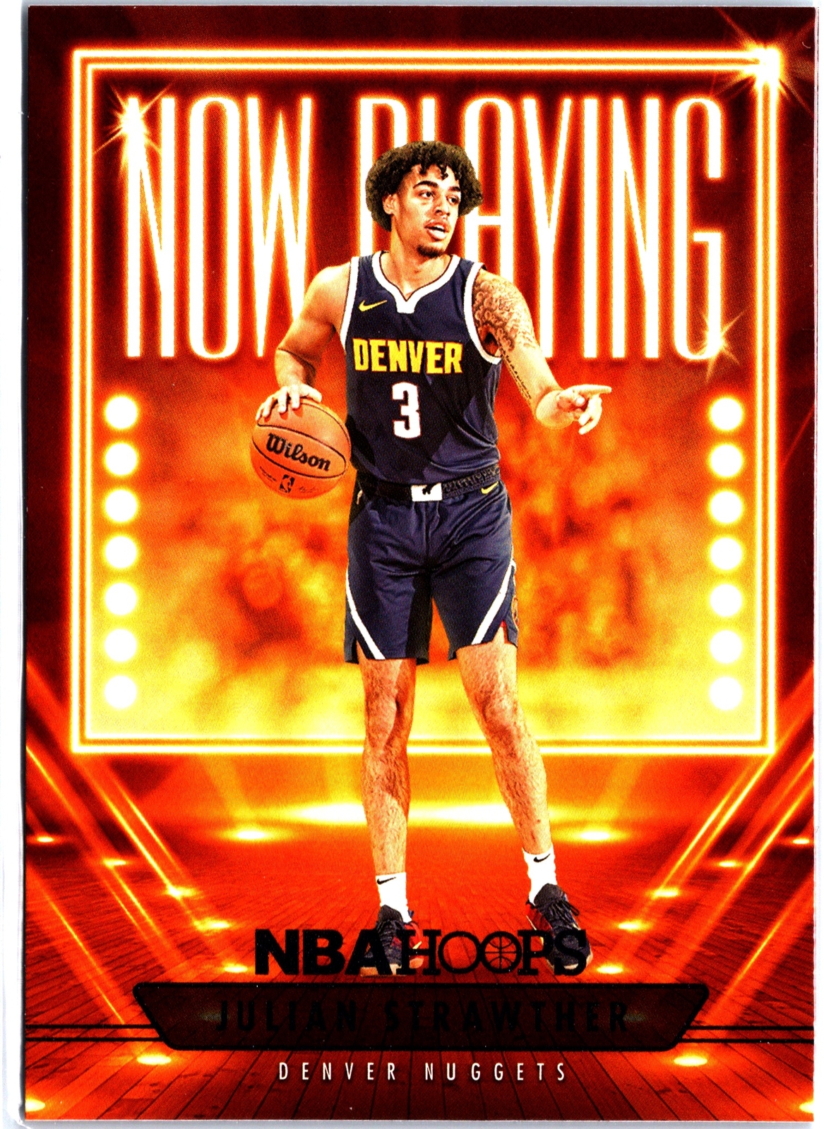 2023-24 Hoops Julian Strawther Now Playing Rookie RC Denver Nuggets | eBay
